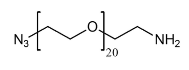 High Purity PEG Reagent, N3-PEG20-CH2CH2NH2, 97% Min Purity, 1 gram