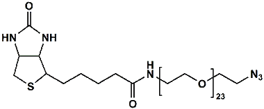 High Purity PEG Reagent, (+)-Biotin-PEG23-CH2CH2N3, 95% Min Purity, 50 mg
