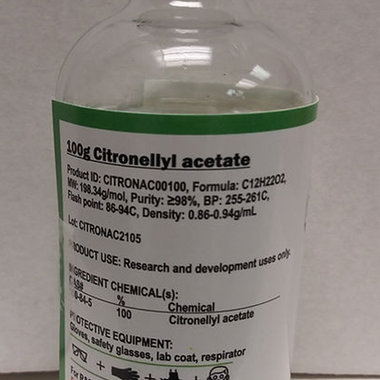 Reagent, Citronellyl acetate, 100 grams, each