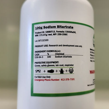 Reagent, Sodium bitartrate, 500 grams, each