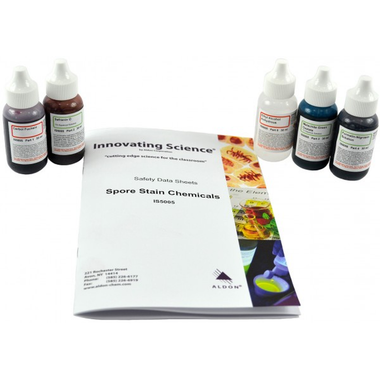 Microscopy Science Education Kit, Spore Stain Chemicals Kit