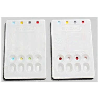 Blood Typing Education Kit, Erycard Abo Blood Typing Card, pack/24