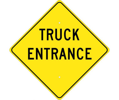 Truck Entrance Traffic Sign, Heavy Duty High Intensity Reflective ...