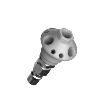 Port Cap Manifold, 10-Port, size L, Polypropylene with SS QD