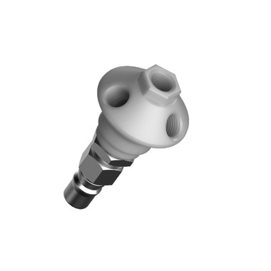 Port Cap Manifold, 4-Port, size L, Polypropylene with SS QD