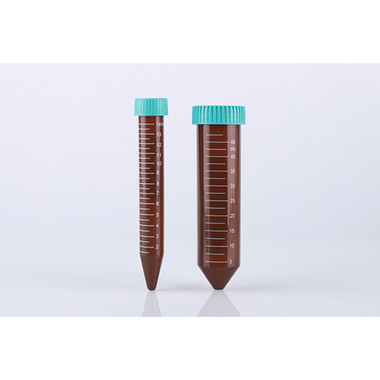 15ml Amber Color Centrifuge Tube, Rack (PS Rack), Sterile 50 per pack ...