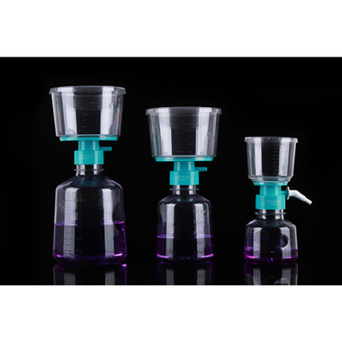 500mL Disposable Vacuum Filtration System, 0.10um, PVDF, Sterile, GL45 ...
