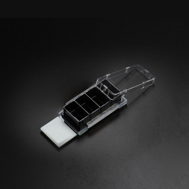 Nest Cell Culture Chamber Slides, 4 well w/glass slide, Black, 2.13 cm2 ...