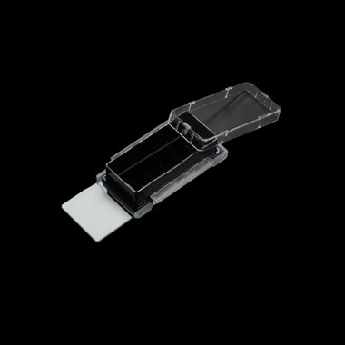 Cell Culture Chamber Slides, 1 well w/glass slide, Black, 9.40 cm2, 2.5 ...