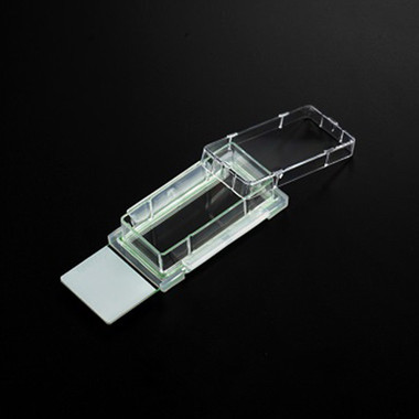 Cell Culture Chamber Slides, 1 well w/glass slide, White, 9.40 cm2, 2.5 ...