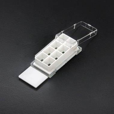 Cell Culture Chamber Slides, 8 well w/glass slide, White, 0.98 cm2, 0.2 ...