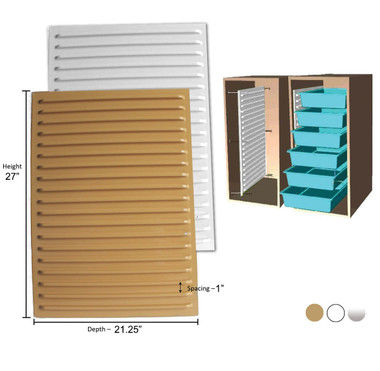 Tray slides for cabinet, 27 x 21.25 x , Polystyrene, pack/2