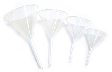 Plastic Funnel Set, 2 1/4", 2 3/4", 3 1/4", 3 15/16",/pack/4