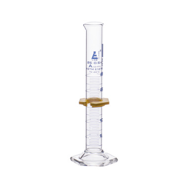 Graduated Cylinder, 25ml, Class A, ASTM, Plastic Guard & Hexagonal Base ...