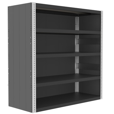 Steel Heavy Duty Shelving, 12 Gauge, Enclosed, 60" W x 24" D x 60" H ...