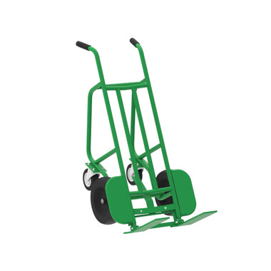 Steel 4-Wheel Pallet Hand Truck, Steel, (2) Pneumatic (2) Rear Rubber ...