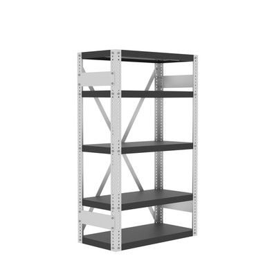Steel Heavy Duty Shelving, 12 Gauge, 36" W x 18" D x 60" H, 2500 lb ...