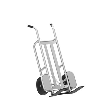 2-Wheel Pallet Hand Truck, Aluminum, (2) Pneumatic Wheels, 1000 lb ...