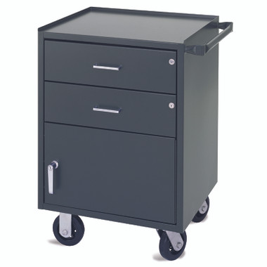 Steel Mobile Workbench, 23" W Industrial, (2) Drawers (1) Door, 23" W x ...