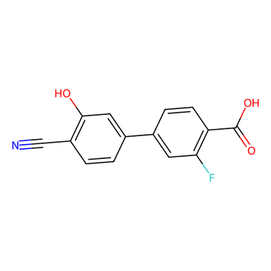 5-(4-Carboxy-3-fluorophenyl)-2-cyanophenol, min 96%, 5 grams