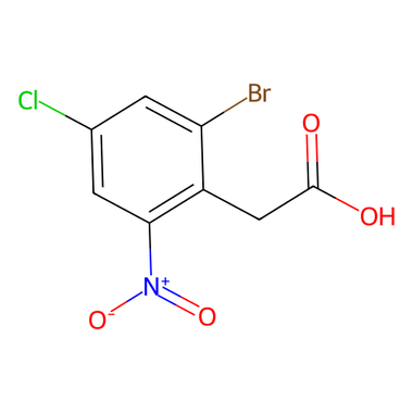 (2-Bromo-4-chloro-6-nitrophenyl)acetic acid, min 98%, 5 grams