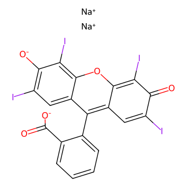 Erythrosin B sodium salt, min 85%, 100 grams