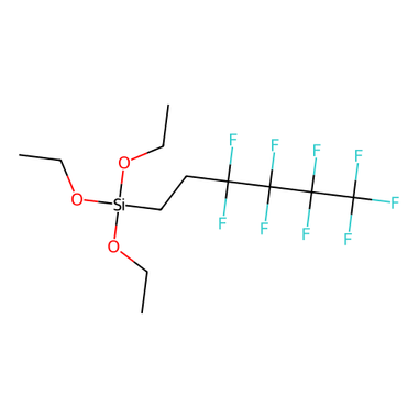 Triethoxy(1H, 1H, 2H, 2H-nonafluorohexyl)silane, min 97% (GC), 100 grams