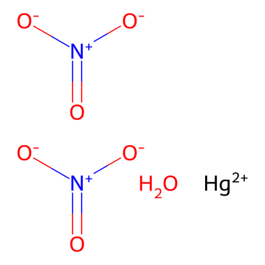 Mercury(II) nitrate monohydrate, min 98%, ACS Grade, 250 grams