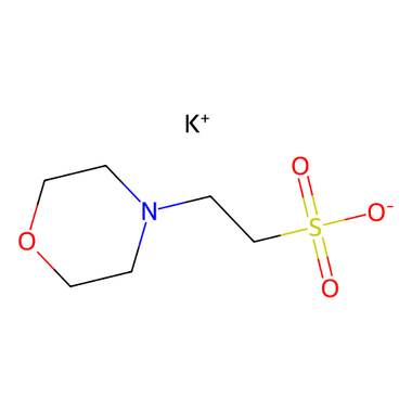 Biological Buffer, MES Potassium salt, min 99%, 100 grams