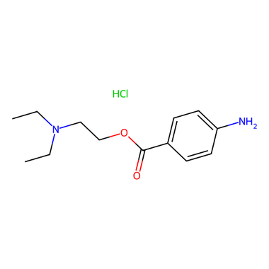 Procaine hydrochloride, min 99%, 100 grams