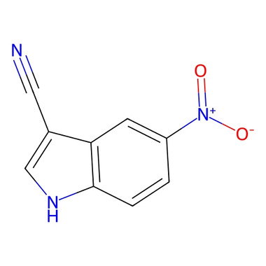5-Nitro-1H-indole-3-carbonitrile, min 97%, 1 gram