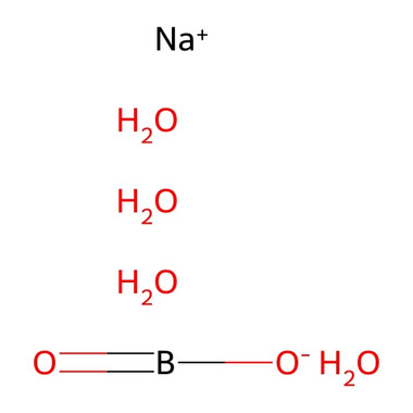 Sodium metaborate tetrahydrate, 500 grams, Analytical Research Grade