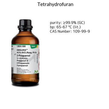 Tetrahydrofuran THF, Dried, 99.9%+ (GC) for DNA Amplification, Peptide ...