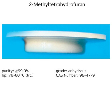 2-MethylTetrahydrofuran THF, BioRenewable, Anhydrous,99% Contains 250 ...