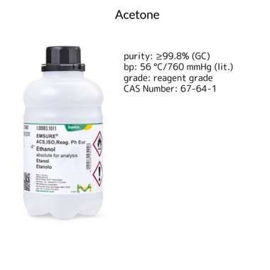 Acetone for Analysis, EMSURE® ACS Grade, ISO, Reagent, Ph Eur, 2.5 Liter