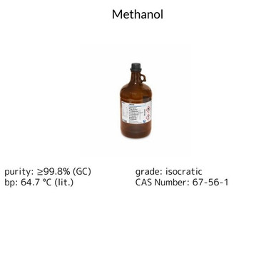 Methanol, HPLC Grade, LiChrosolv® for liquid chromatography, 2.5 Liter