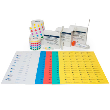 Cryogenic Tube Printable Labels, 9.5mm Circle, White, Autoclavable, Each