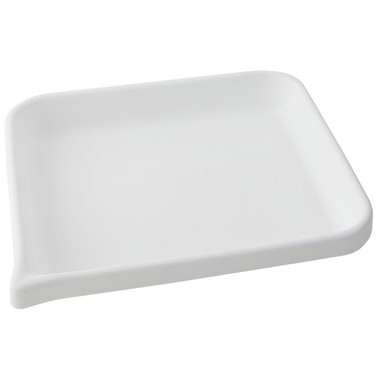 Lab Tray, Rounded Edge with Pour Spout, HDPE, 9 x 7 x 1.5"