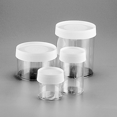 Straight Sided Jar, 32oz Clear Polycarbonate, 120mm White PP Caps, case/16