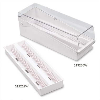 Slide Storage Box with Hinged Lid and Removable Draining Tray, 100 ...