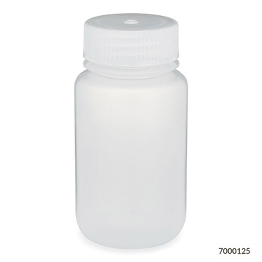 Bottles, Wide Mouth Polypropylene with Polypropylene Screw Caps, 125 ml ...