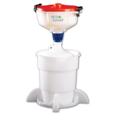 8" ECO Funnel® system with 4 liter, 38-430 cap with secondary container