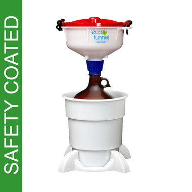 8" ECO Funnel® system with 4 liter safety coated glass bottle