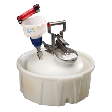 4" ECO Funnel® system, stainless steel quick-disconnect funnel with 2 ...