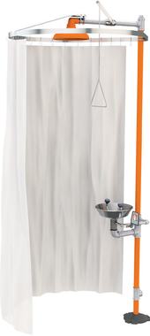 Modesty Curtain for Horizontal Showers and Safety Stations