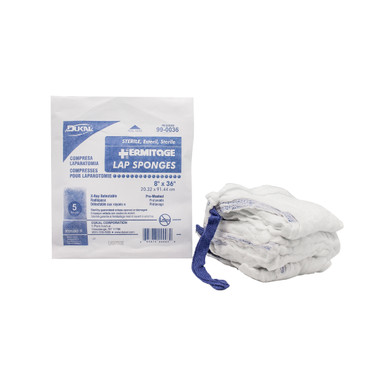 Laparotomy Sponge, 8" x 36", Sterile, Prewashed, X-Ray Detectable, Soft ...