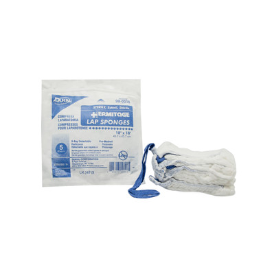 Laparotomy Sponge, 18" x 18", Sterile, Prewashed, X-Ray Detectable ...
