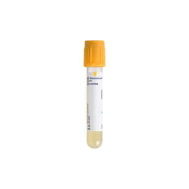 Plastic Tube, Hemogard Closure, 13mm x 75mm, 3.5mL, Gold, Paper Label ...
