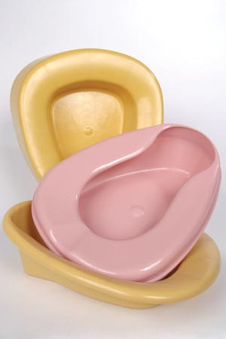 Commode Stackable Bedpan, Gold, 50 per case