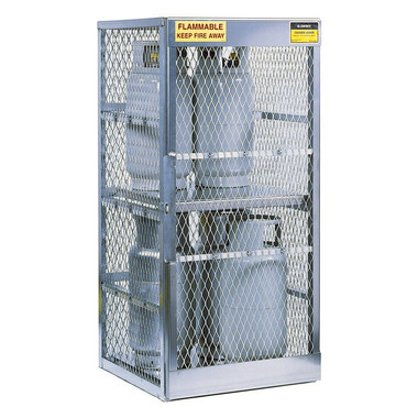 Vertical Gas Cylinder Storage Locker, Aluminum (CSA), 8 Cylinder